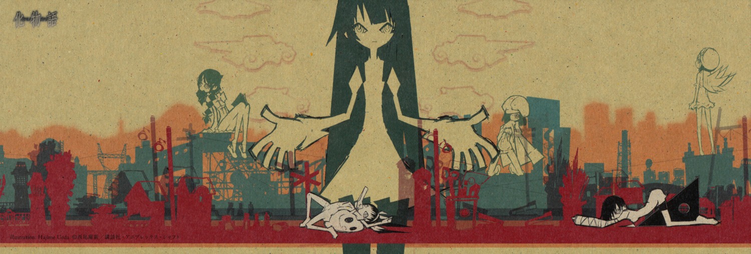 ueda hajime bakemonogatari monogatari (series) hachikuji mayoi hanekawa tsubasa kanbaru suruga ...